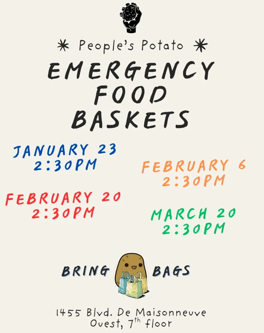 Emergency Food Baskets with The Peoples’ Potato | Concordia Food Coalition